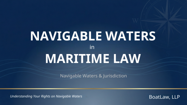 Navigable Waters in Maritime & Admiralty Law - BOATLAW, LLP